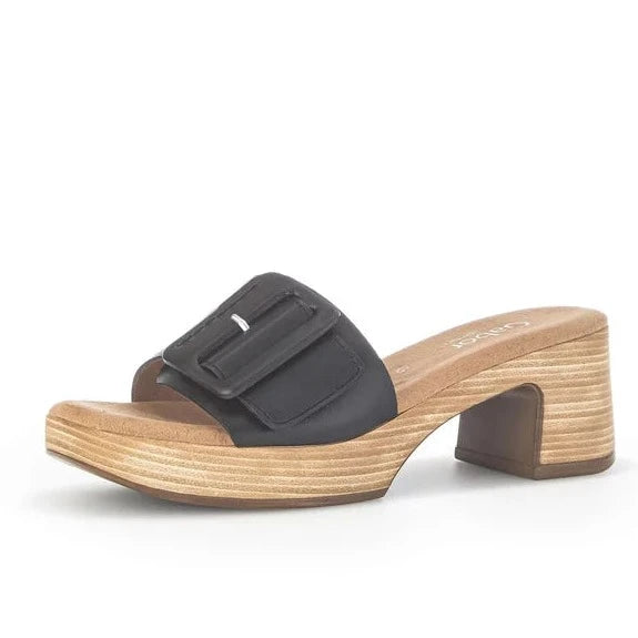 GABOR COMFORT MULE | BLACK – THE HEN HOUSE